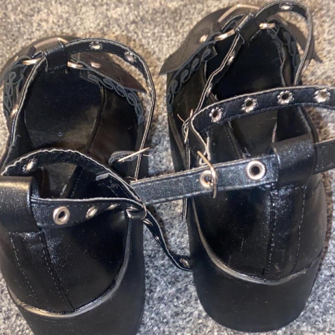 Black emo goth 2 inch platforms Only worn twice... - Depop