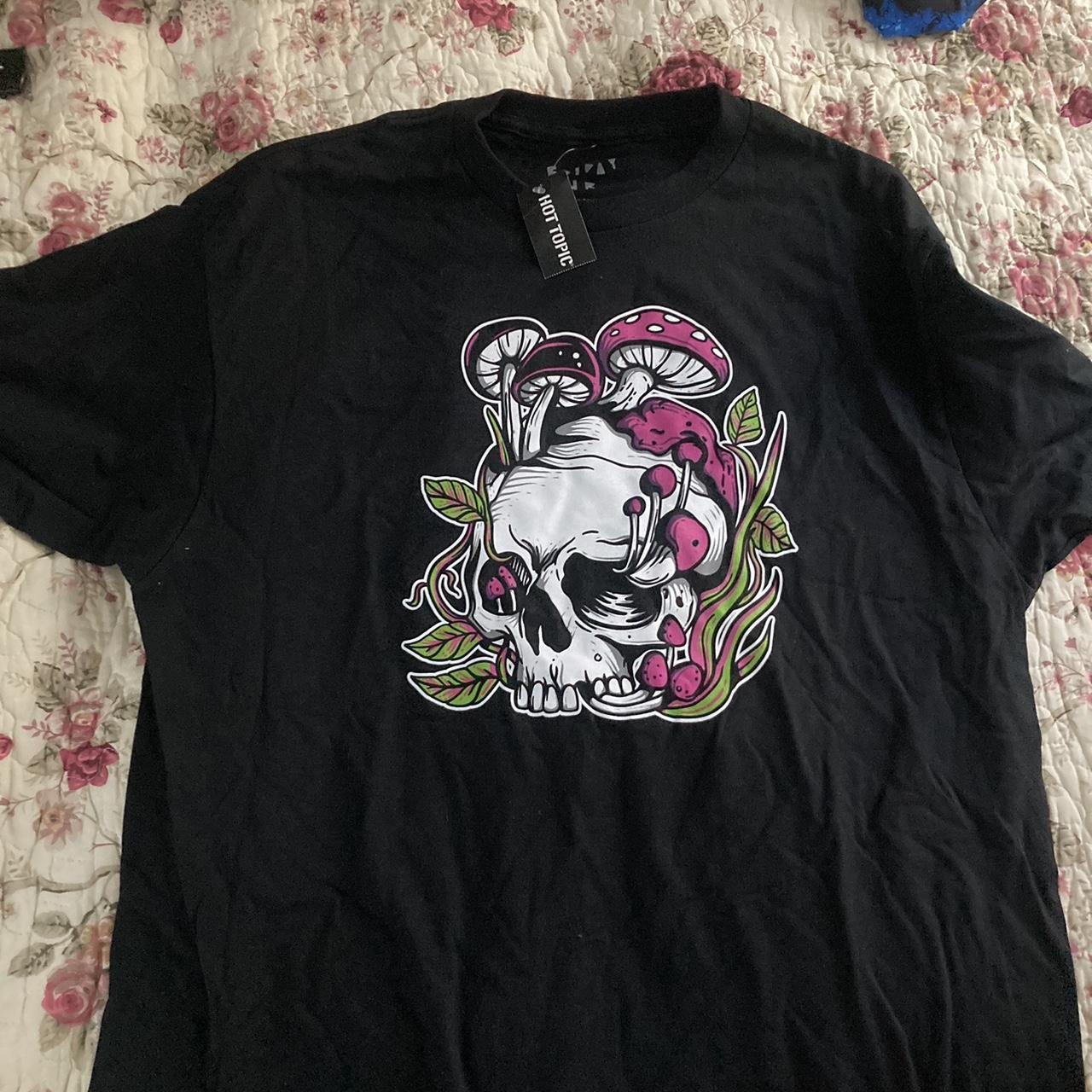 Black hot topic graphic mushroom shirt - Depop