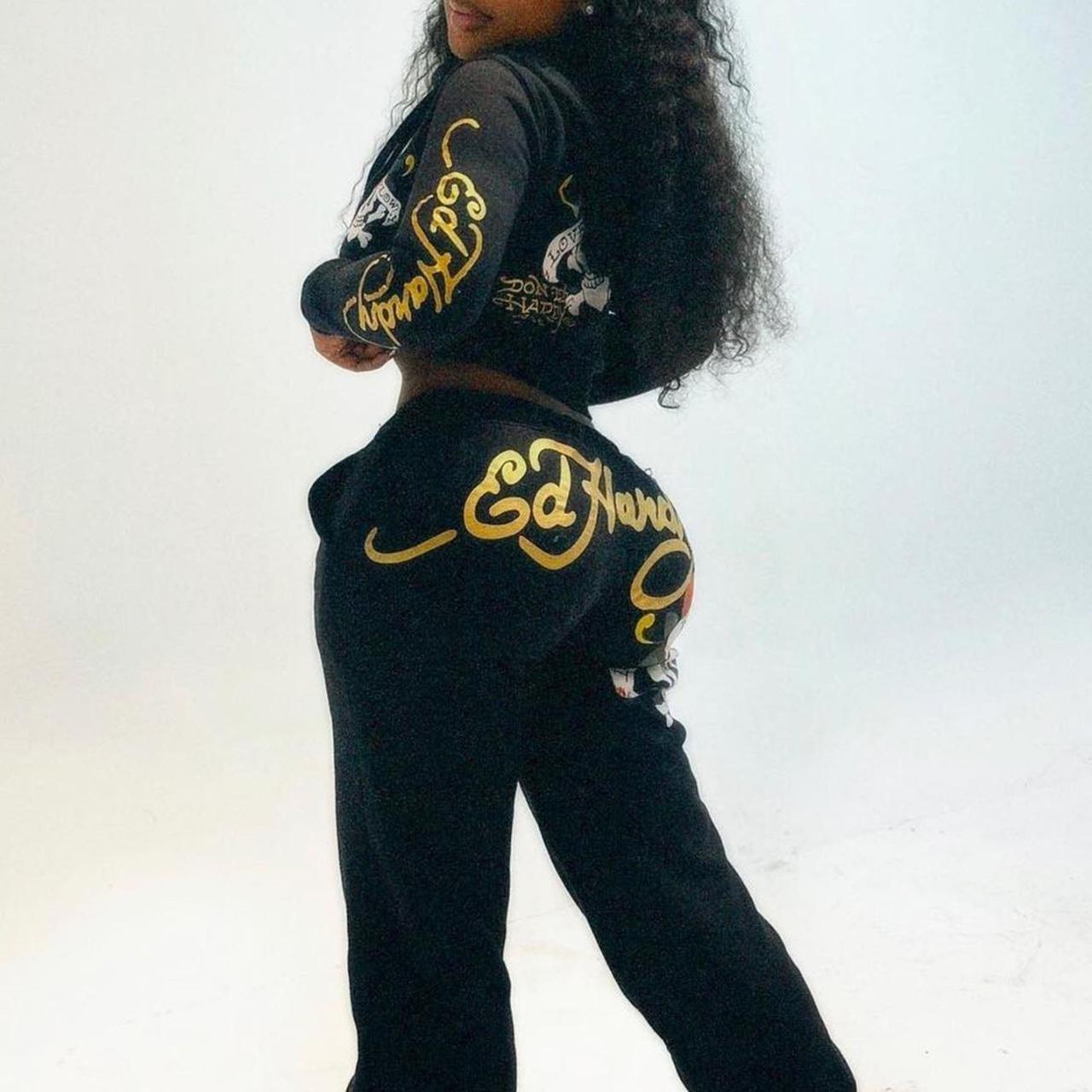 ED HARDY SET ( 2 piece ) letters on buttock a bit... - Depop