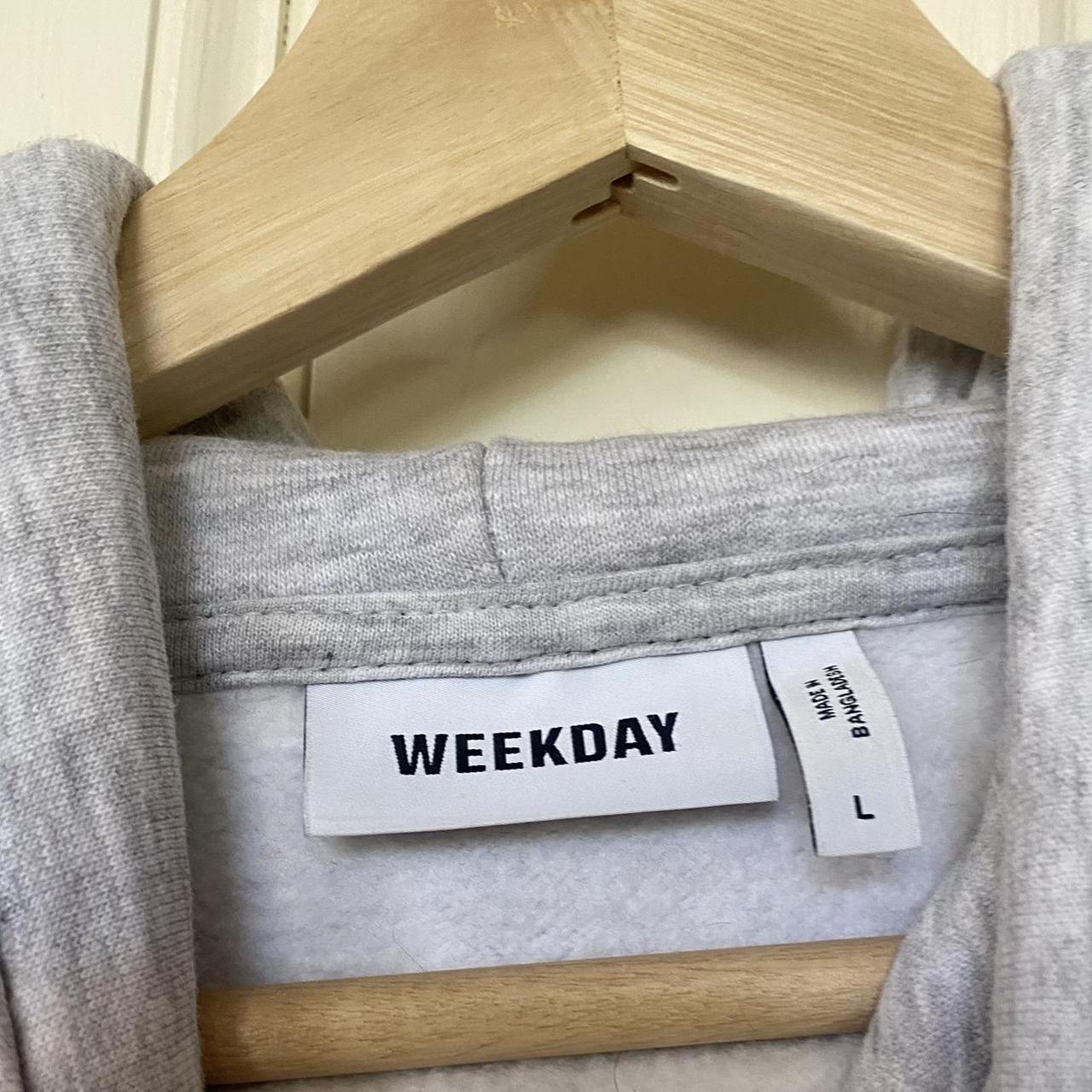 WEEKDAY Gray oversized hoodie- only been worn a... - Depop