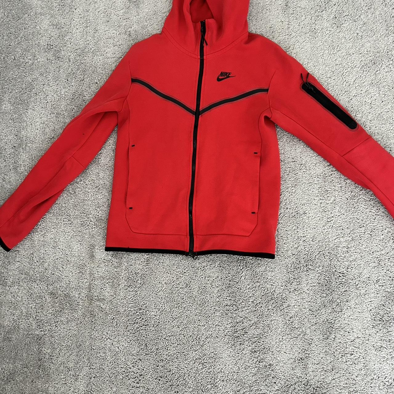 small red nike tech fleece - Depop
