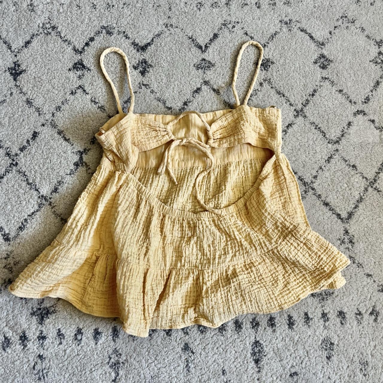 Zara Yellow summer tank top. I love love the... - Depop