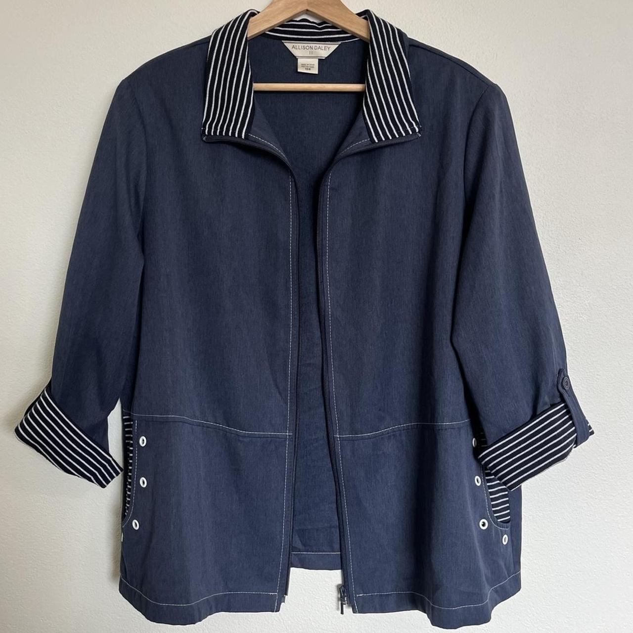 Allison Daley navy blue collared jacket Beautiful... | Depop