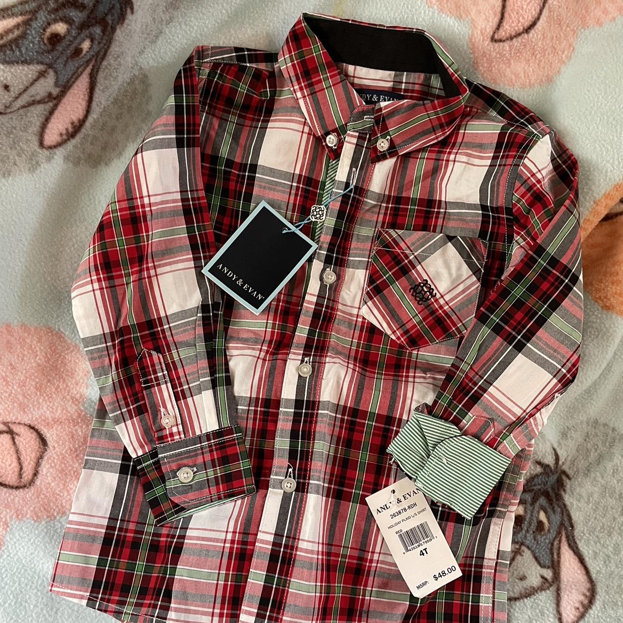 30. andy and evan’s toddler dress flannel shirt w/... - Depop