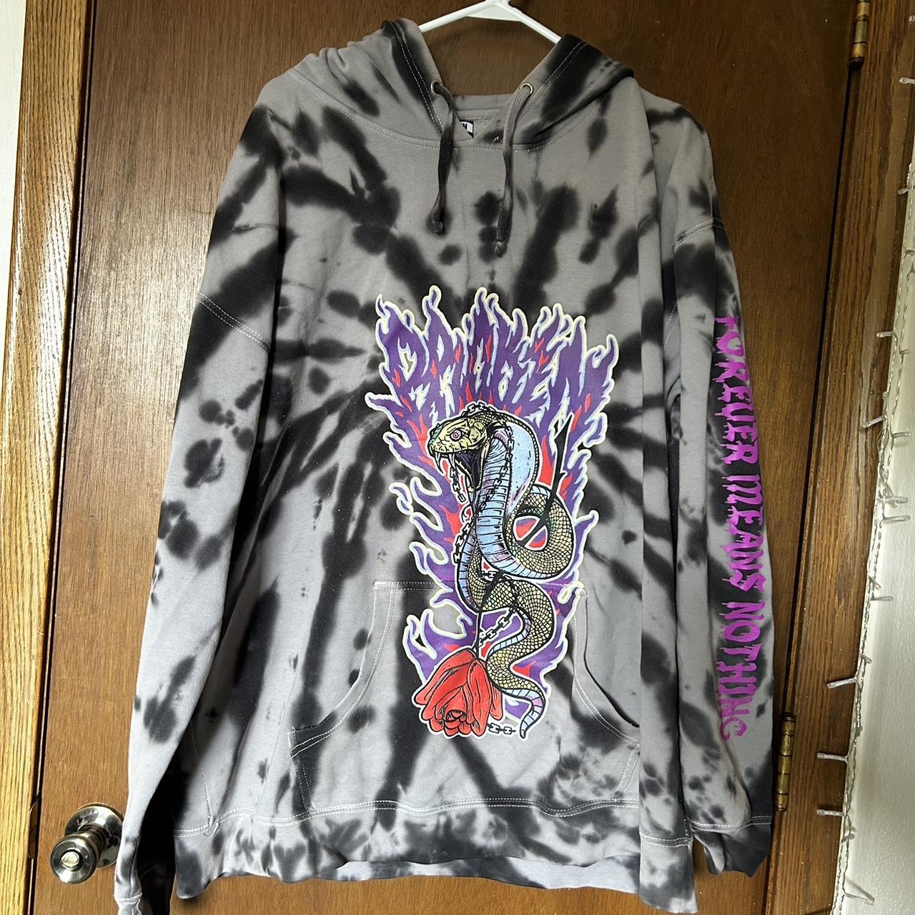 BROKEN PROMISES hoodie XXL all over print super dope... - Depop