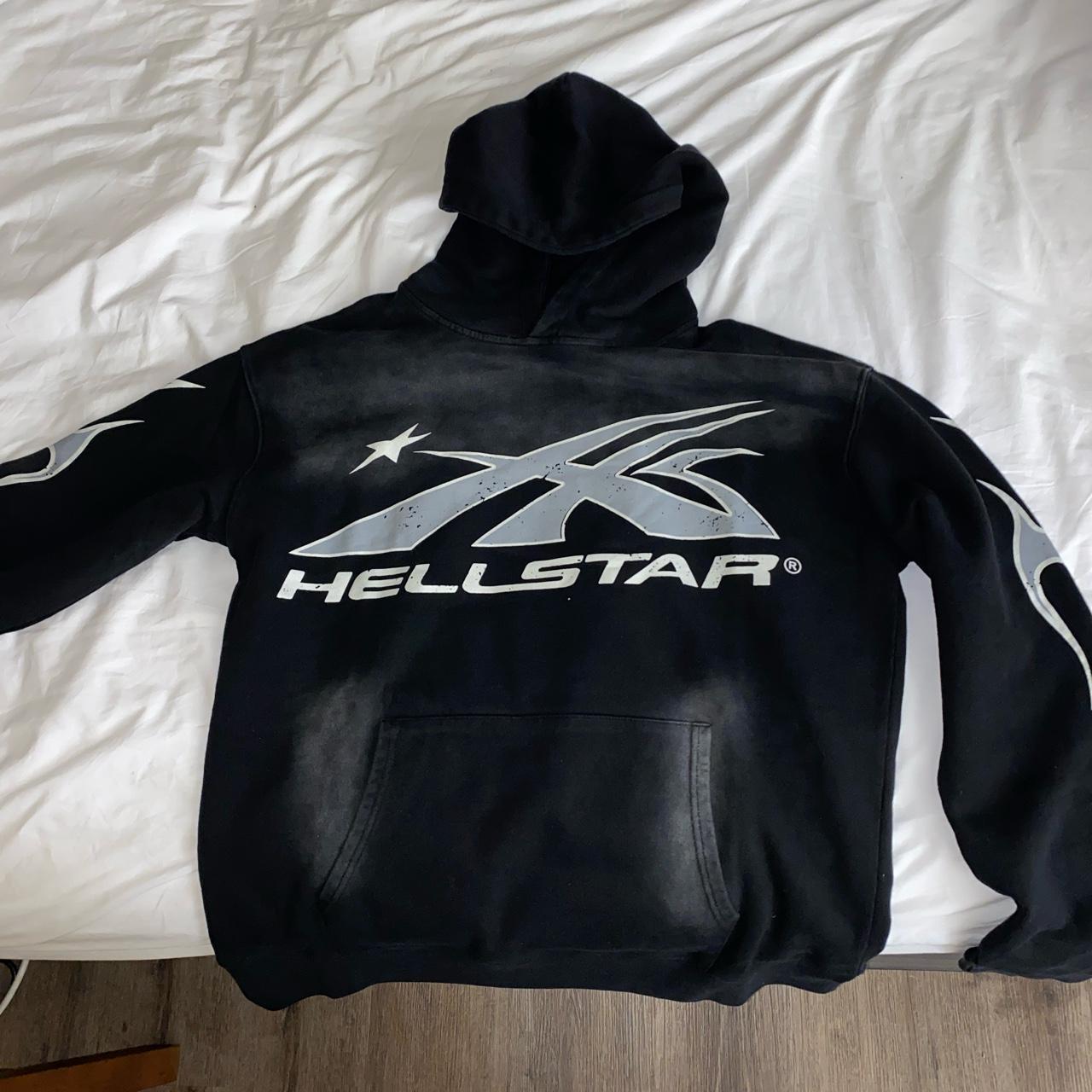 Black Hellstar hoodie size XL - Depop