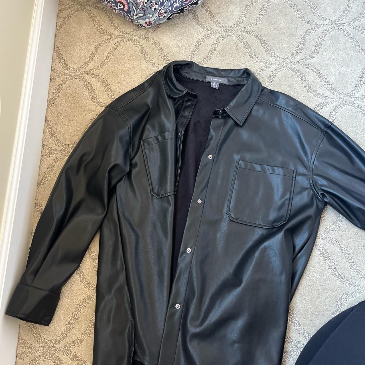 super cute primark leather throw over jacket!!! i... - Depop