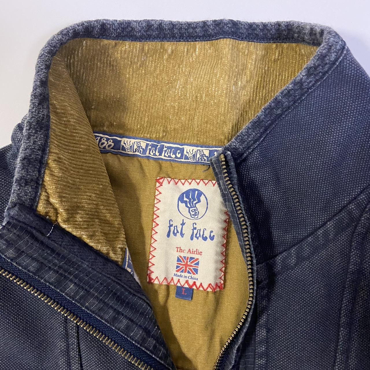 Olive and navy FatFace Quarterzip Size: Men’s Large... - Depop