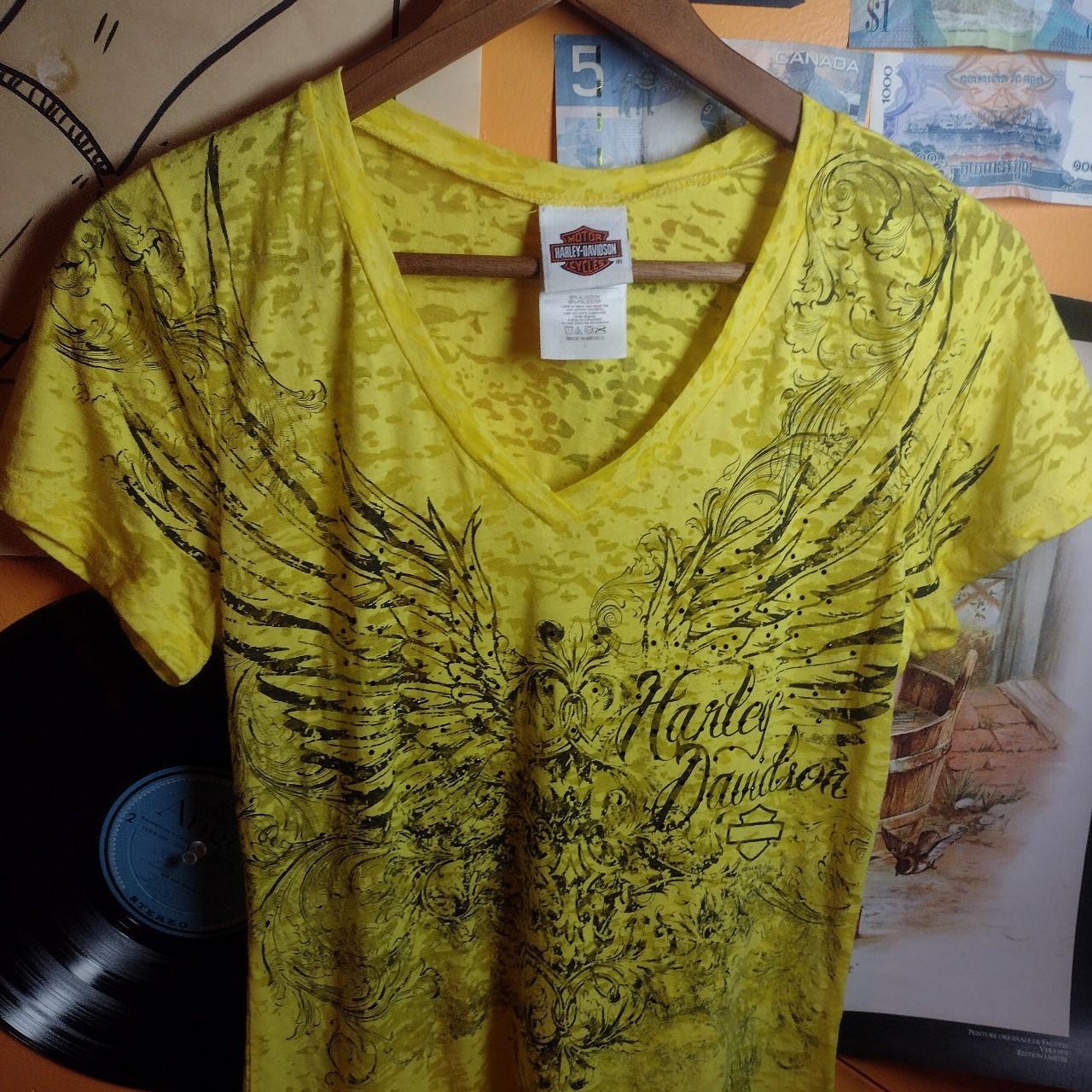 Semi transparent Affliction style Harley Davidson... - Depop