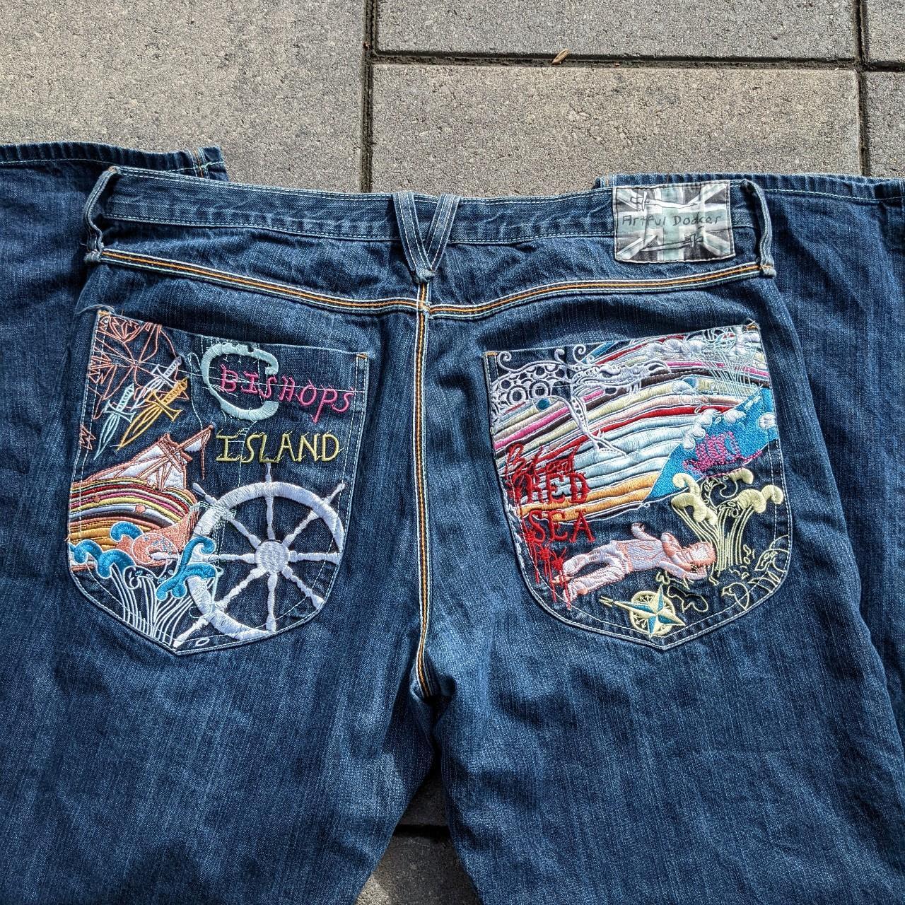 EMBROIDERED ARTFUL DODGER JEANS Absolutely... - Depop