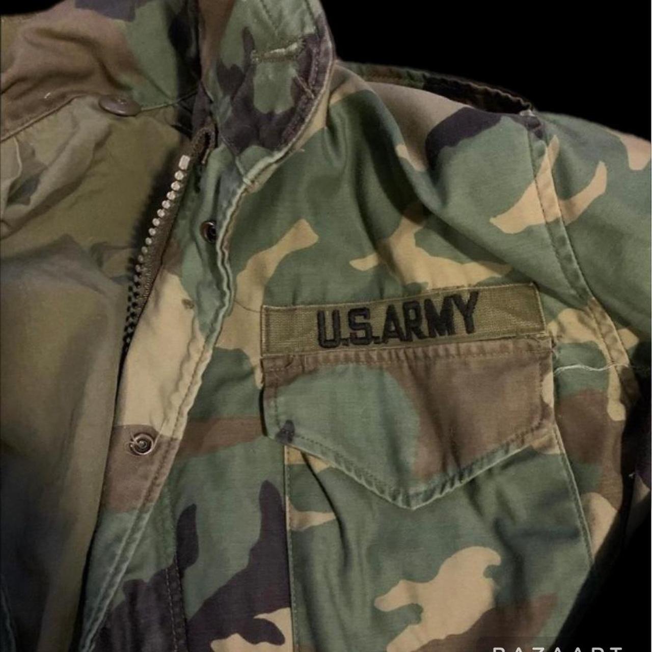 Waterproof US Army camouflage rain jacket... - Depop