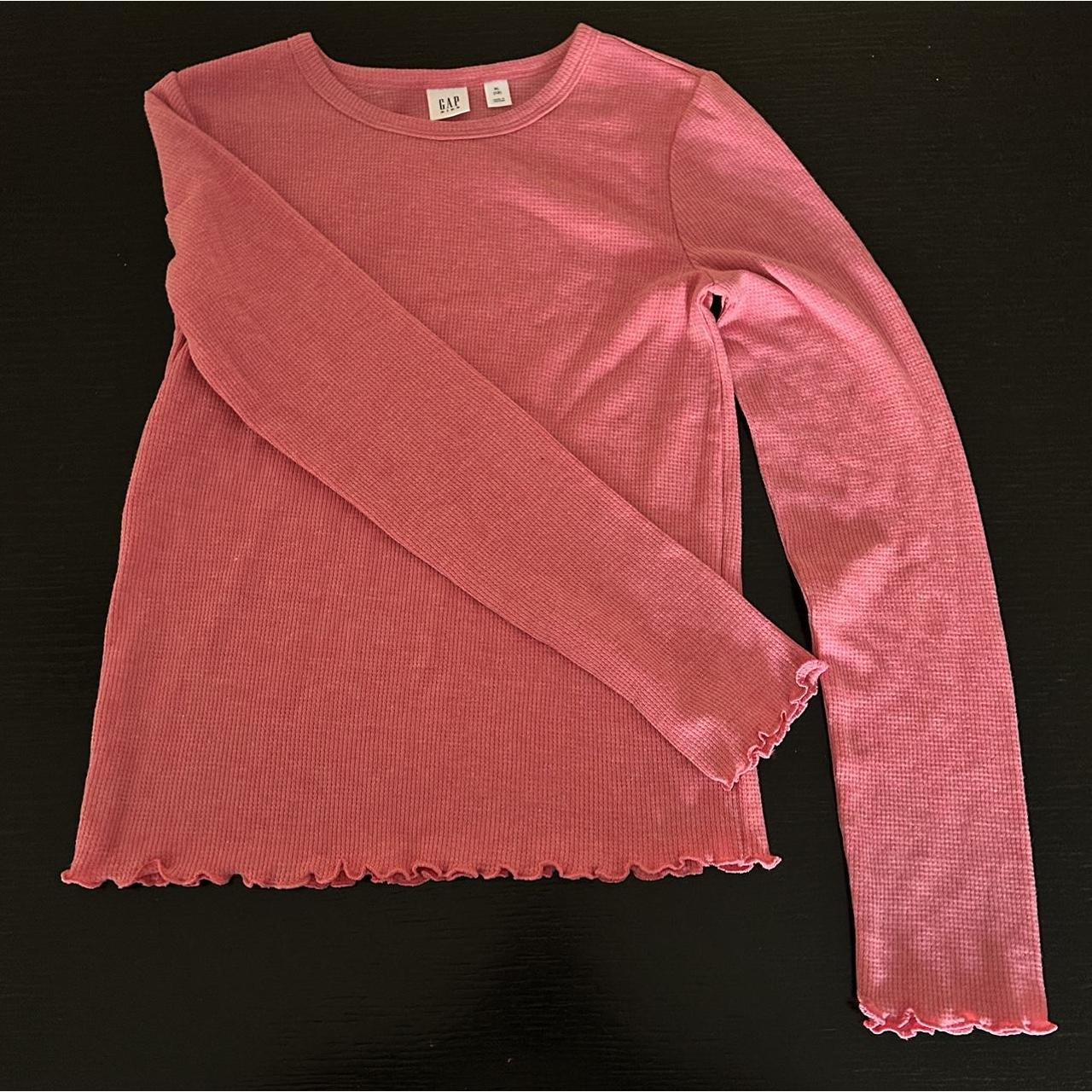 pink gap long sleeve top - Depop