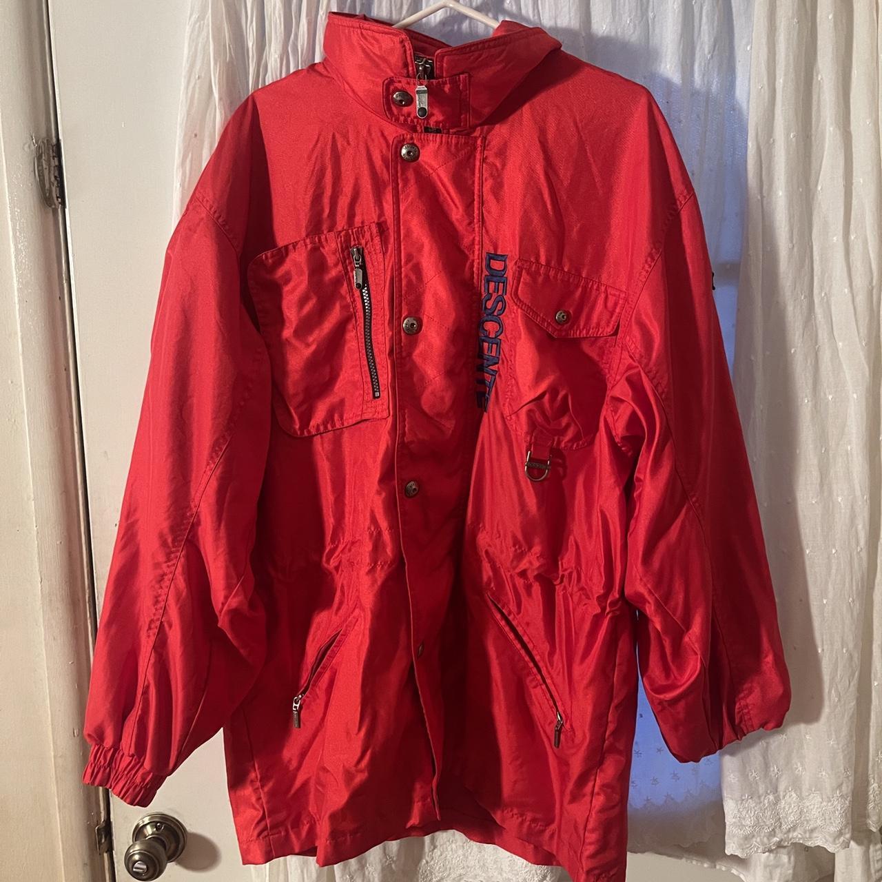 Descente Red Ski Jacket - steal the show on the... - Depop