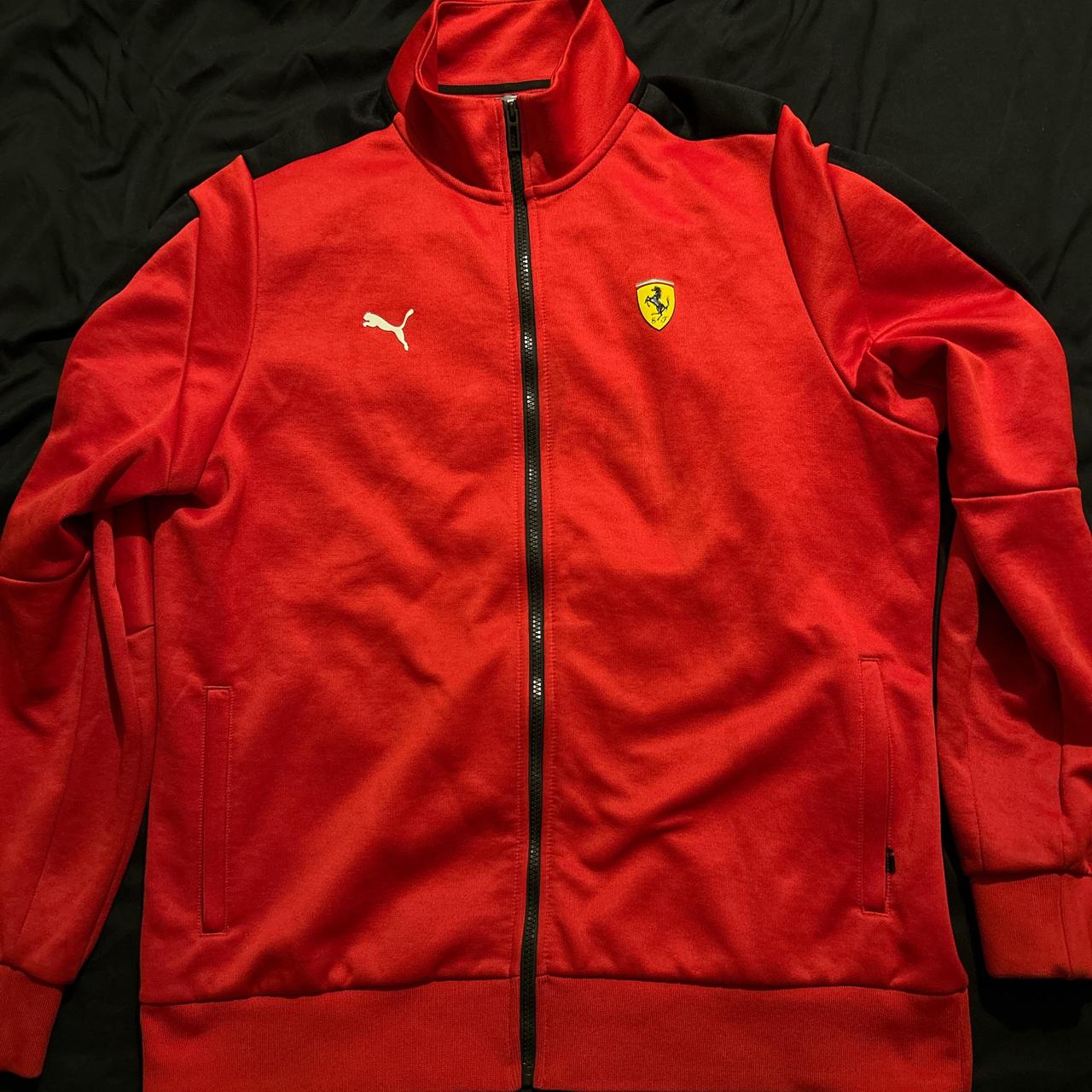 Puma ferrari red hooded track jacket store