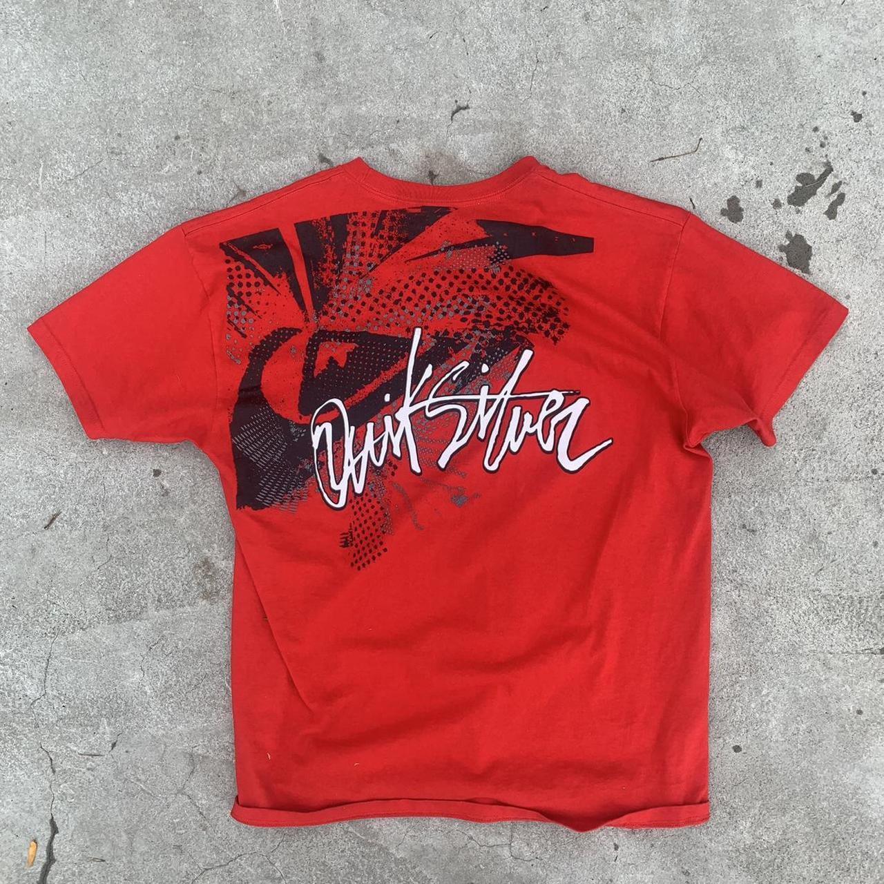 Large boxy quicksilver tee, 100% cotton Y2K surf... - Depop