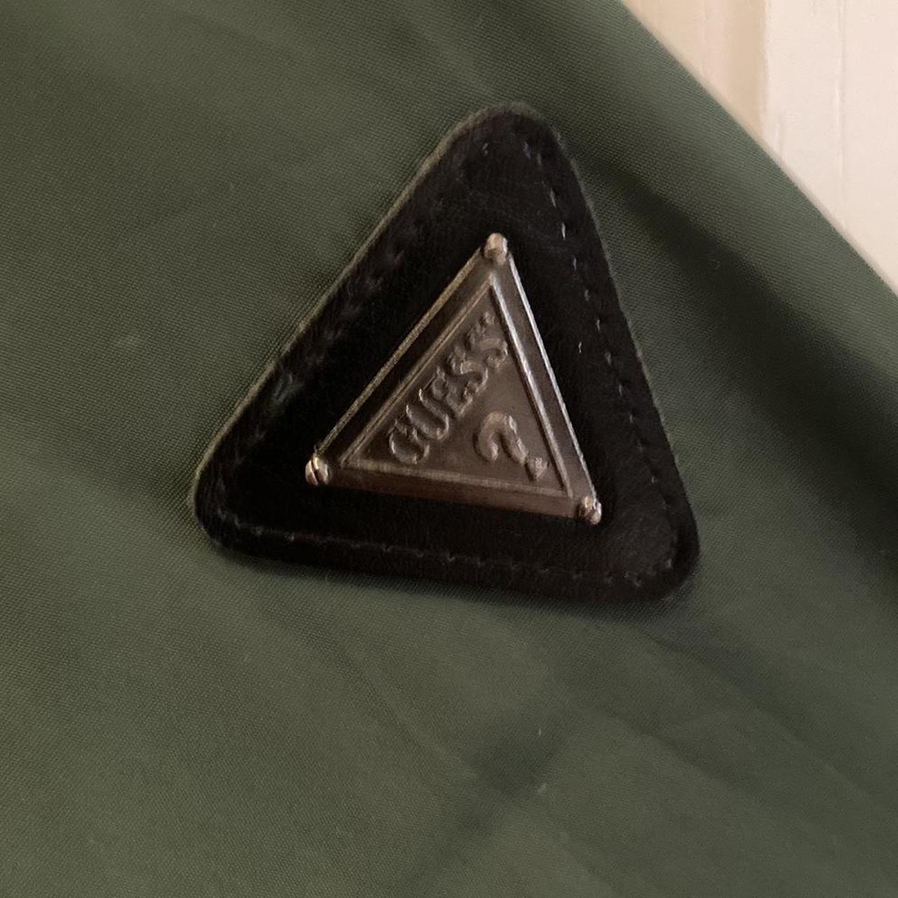 Dark green Guess waterproof jacket in amazing... - Depop