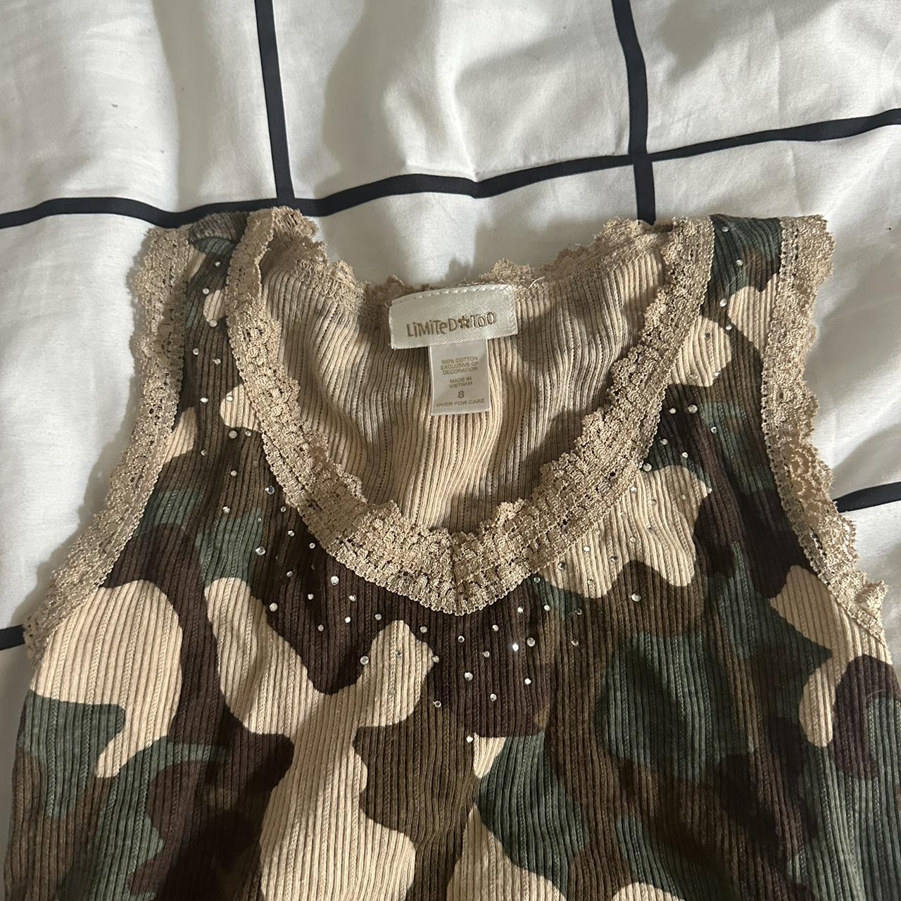 Y2K Camo Limited Too tank Small #y2k #limitedtoo - Depop