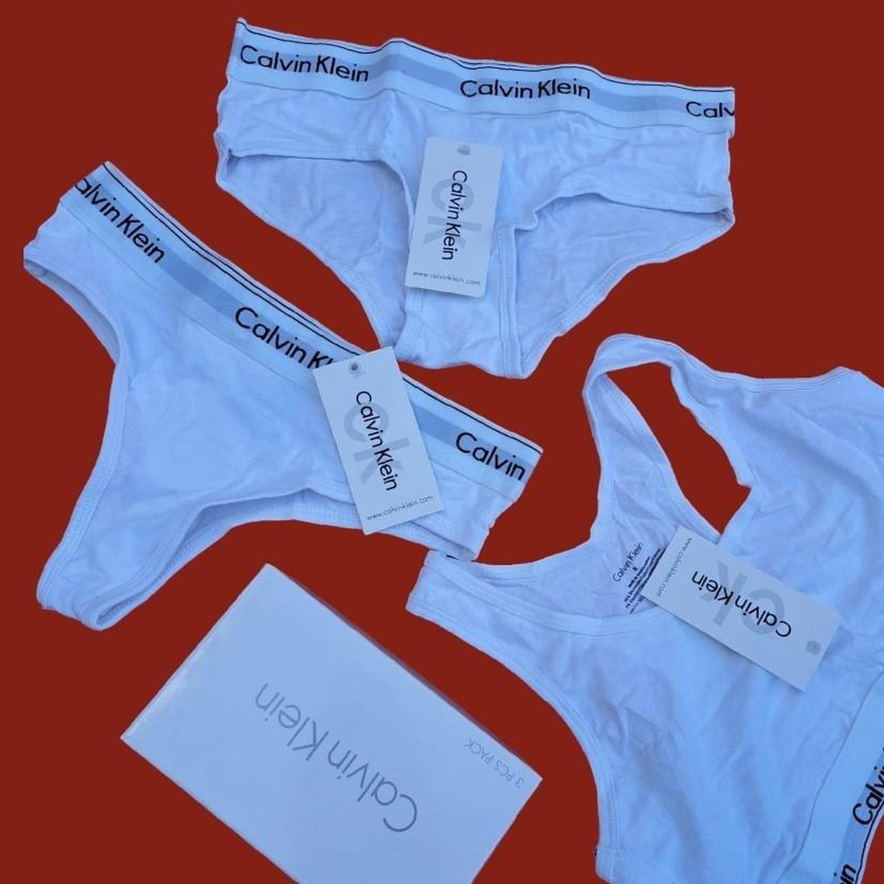 Calvin Klein Ladies Three Piece Set Bralette Depop