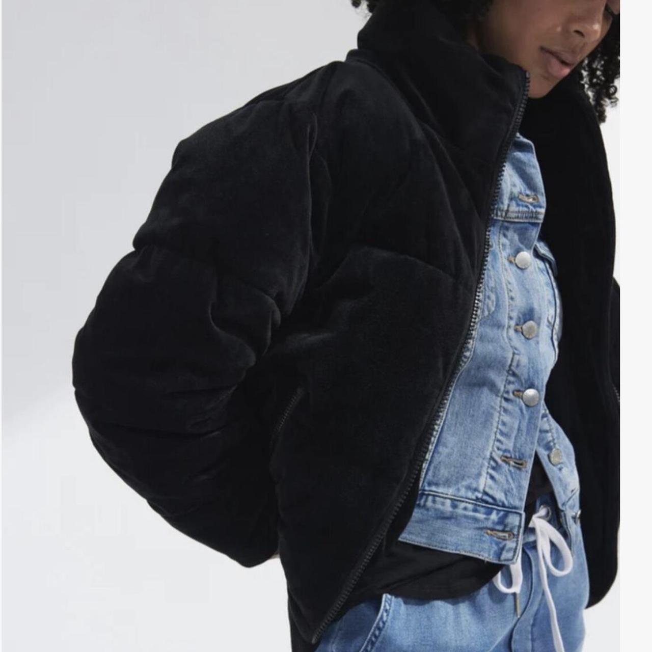 Decjuba D-Luxe Velour Short Puffer - Black / S Rrp... - Depop