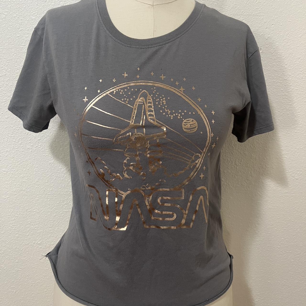 Fifth Sun Grey NASA T-shirt Size M - Depop