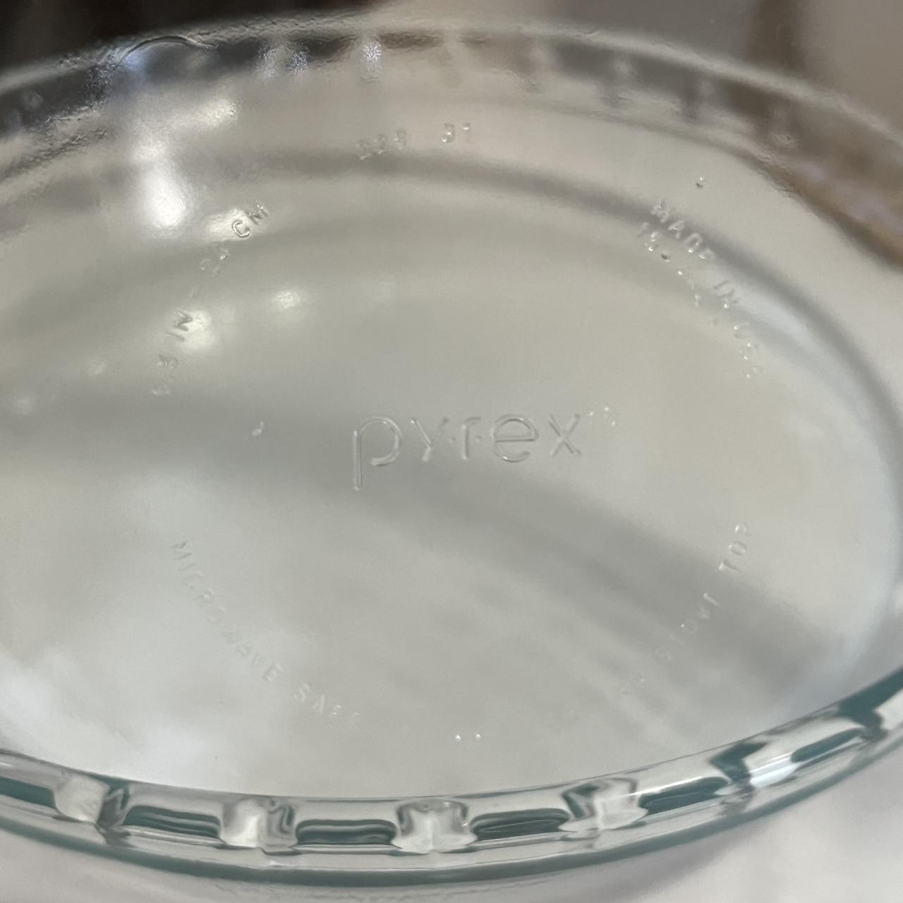 Pyrex 9.5” Pie Plates (2) Scalloped Edge Blue... - Depop