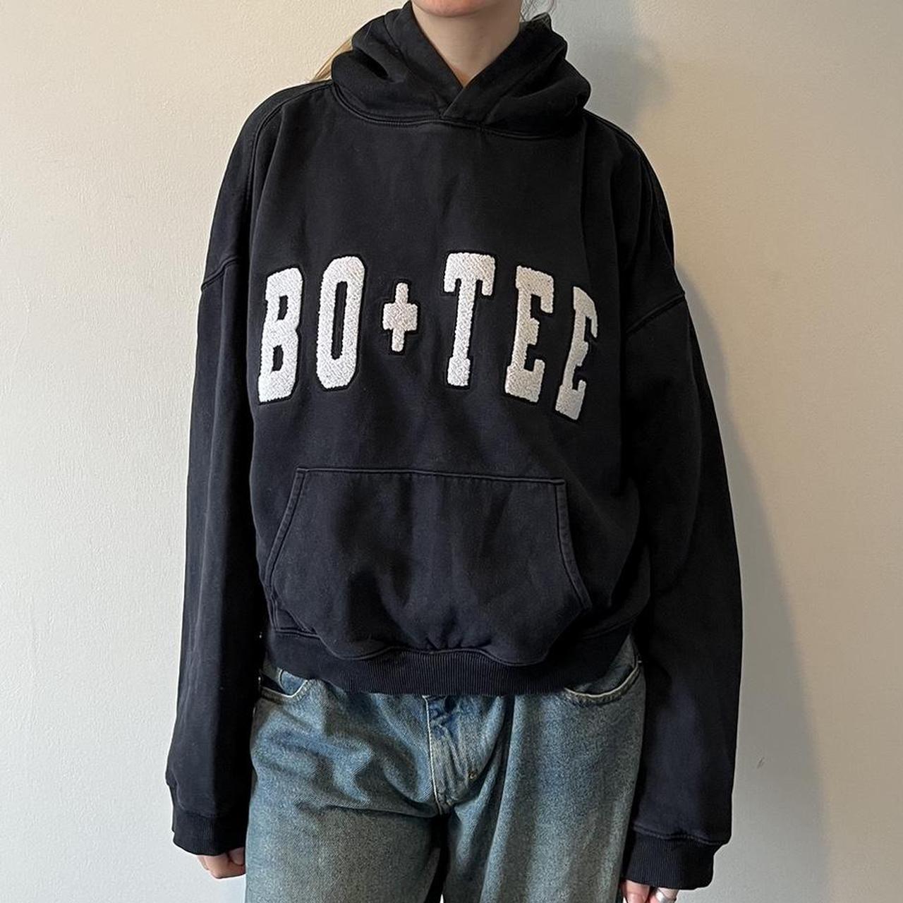 Bo+Tee black oversized hoodie Size: L Model: Size... - Depop