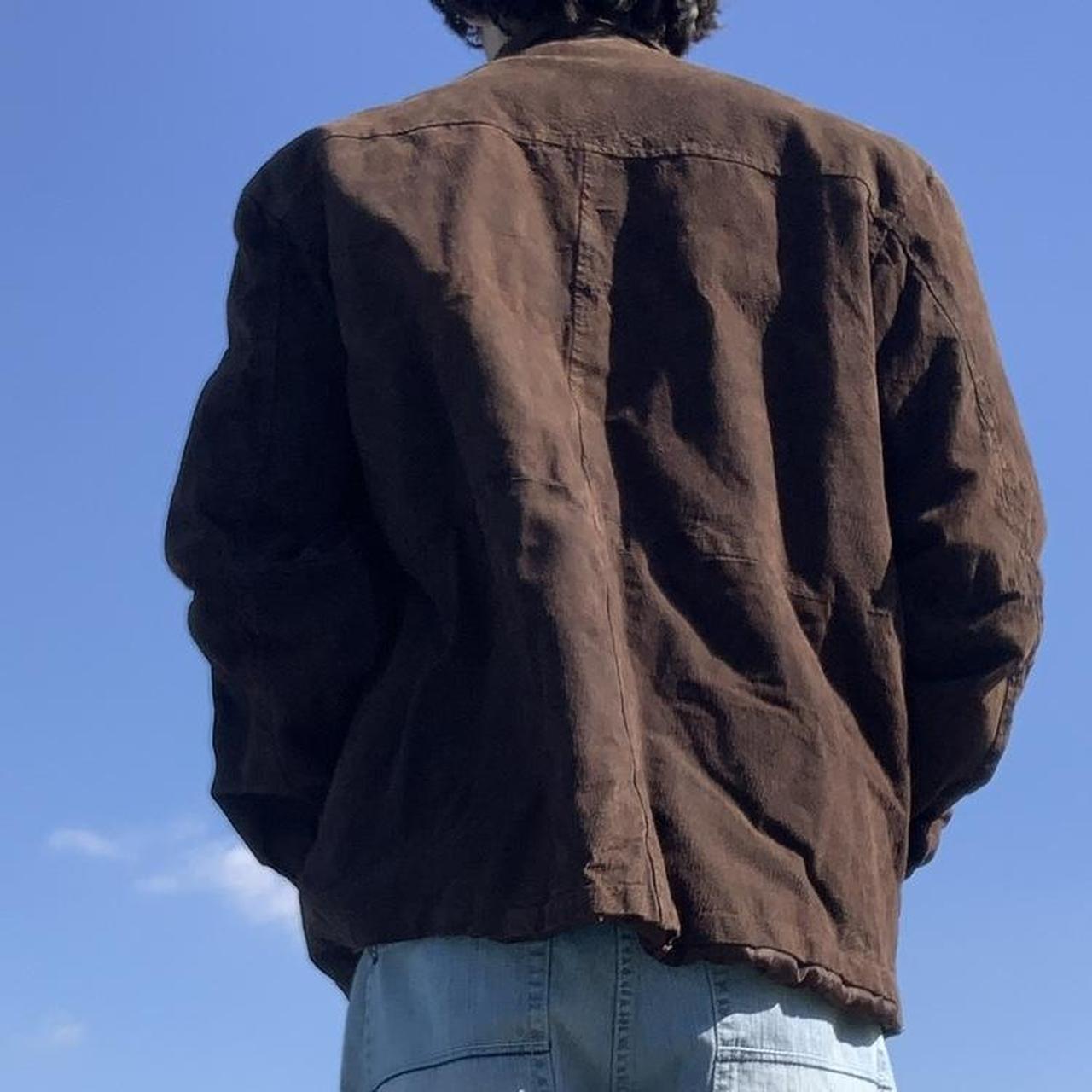 Brown wilda leather jacket - removable faux fur... - Depop