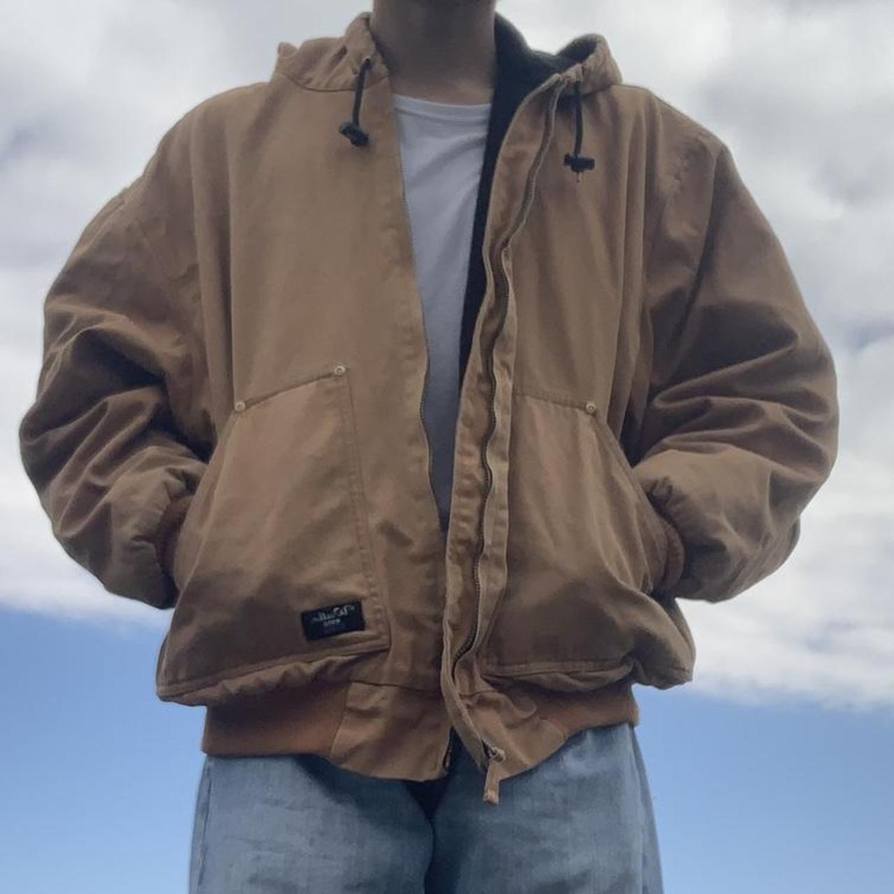 brown carhartt lookalike bomber jacket - brand is... - Depop