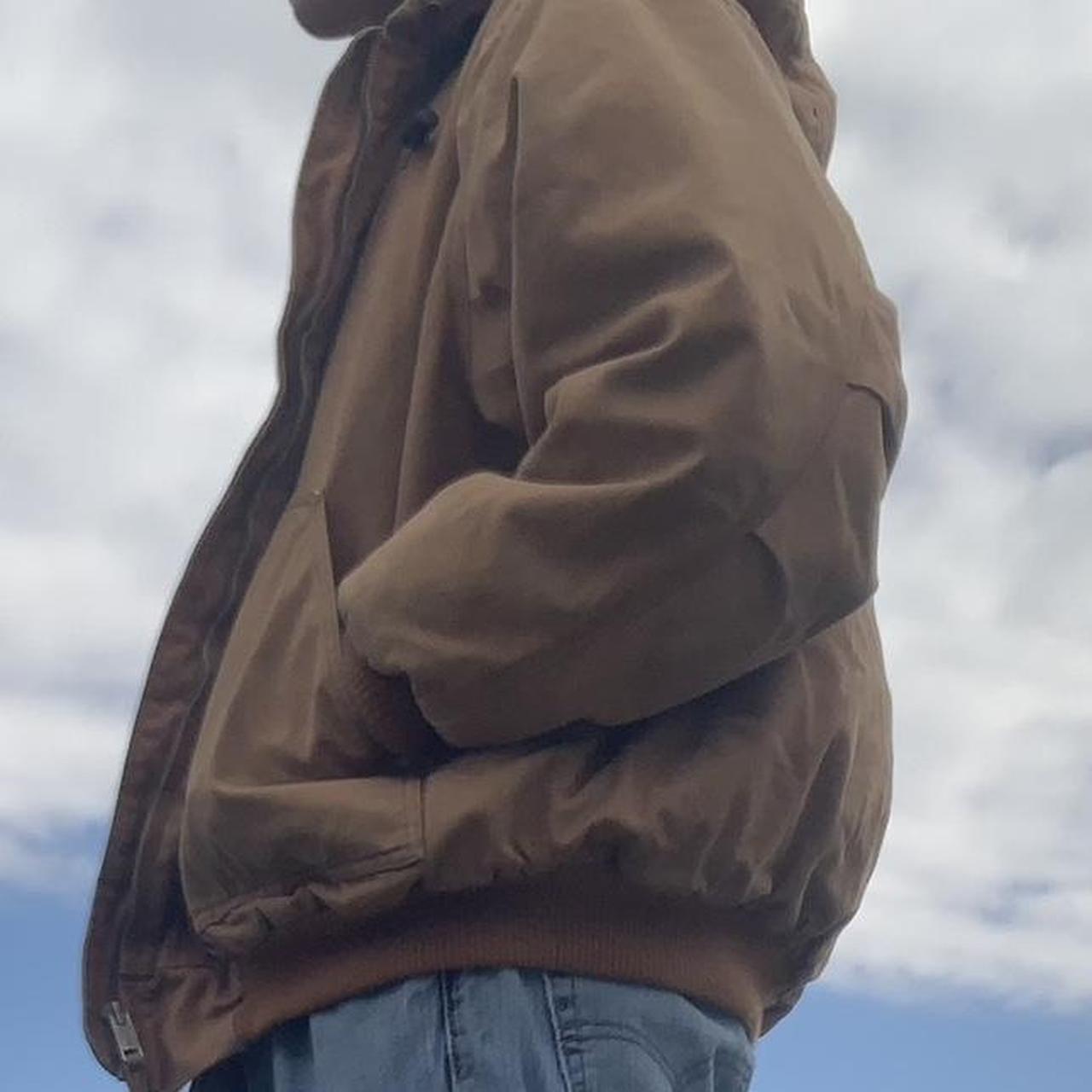 brown carhartt lookalike bomber jacket - brand is... - Depop