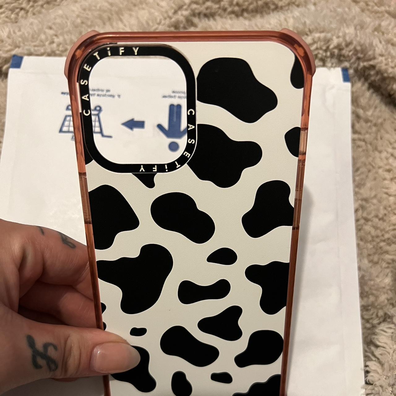 iPhone 12 Pro Max casetify pink cow case. - Depop