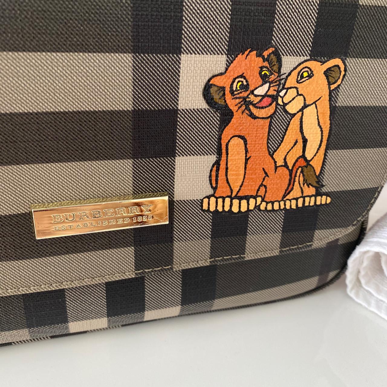 Burberry Hand-Painted Cartoon Lion King Themed Bag... - Depop