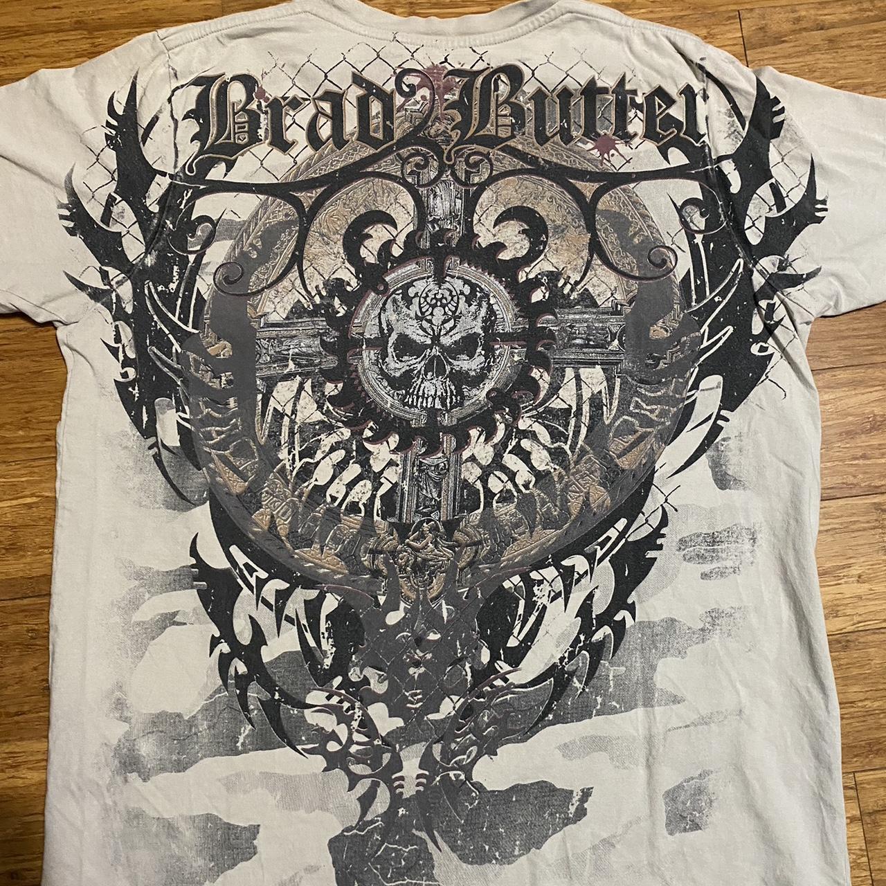 Y2k Brad butter aop T-shirt Washed before delivery... - Depop