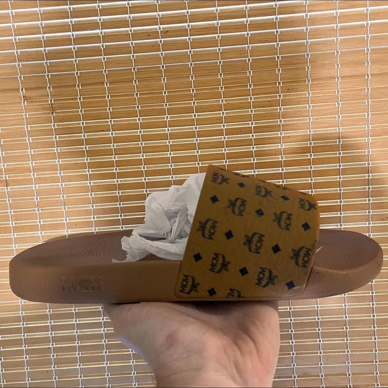 Men’s mcm slides US size 11. Worn a few times but no... - Depop
