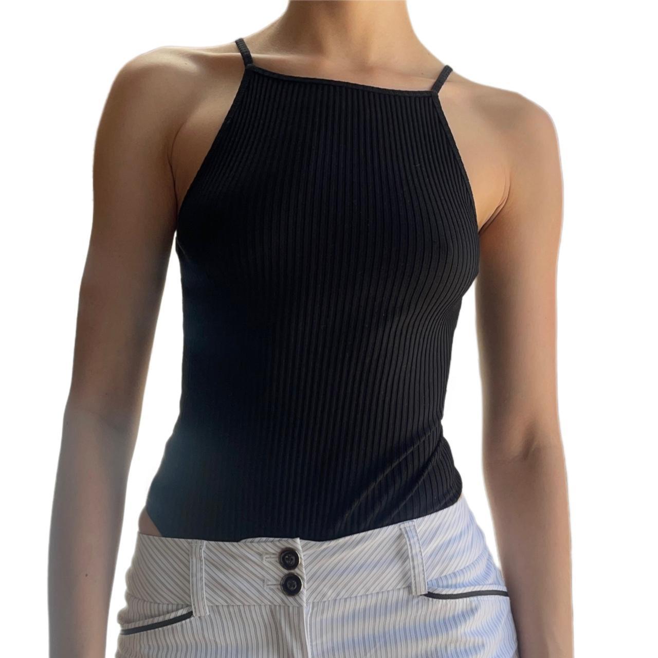 BLACK RIBBED BODYSUIT *BUY ONE ITEM, GET ONE FOR... - Depop