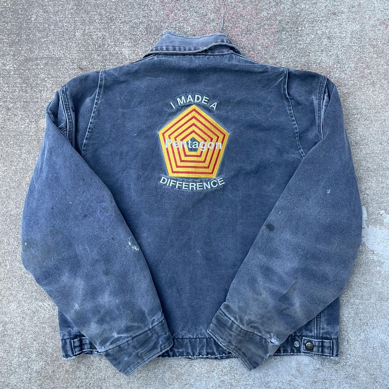 Carharrt Faded Grey Detroit jacket Size... - Depop