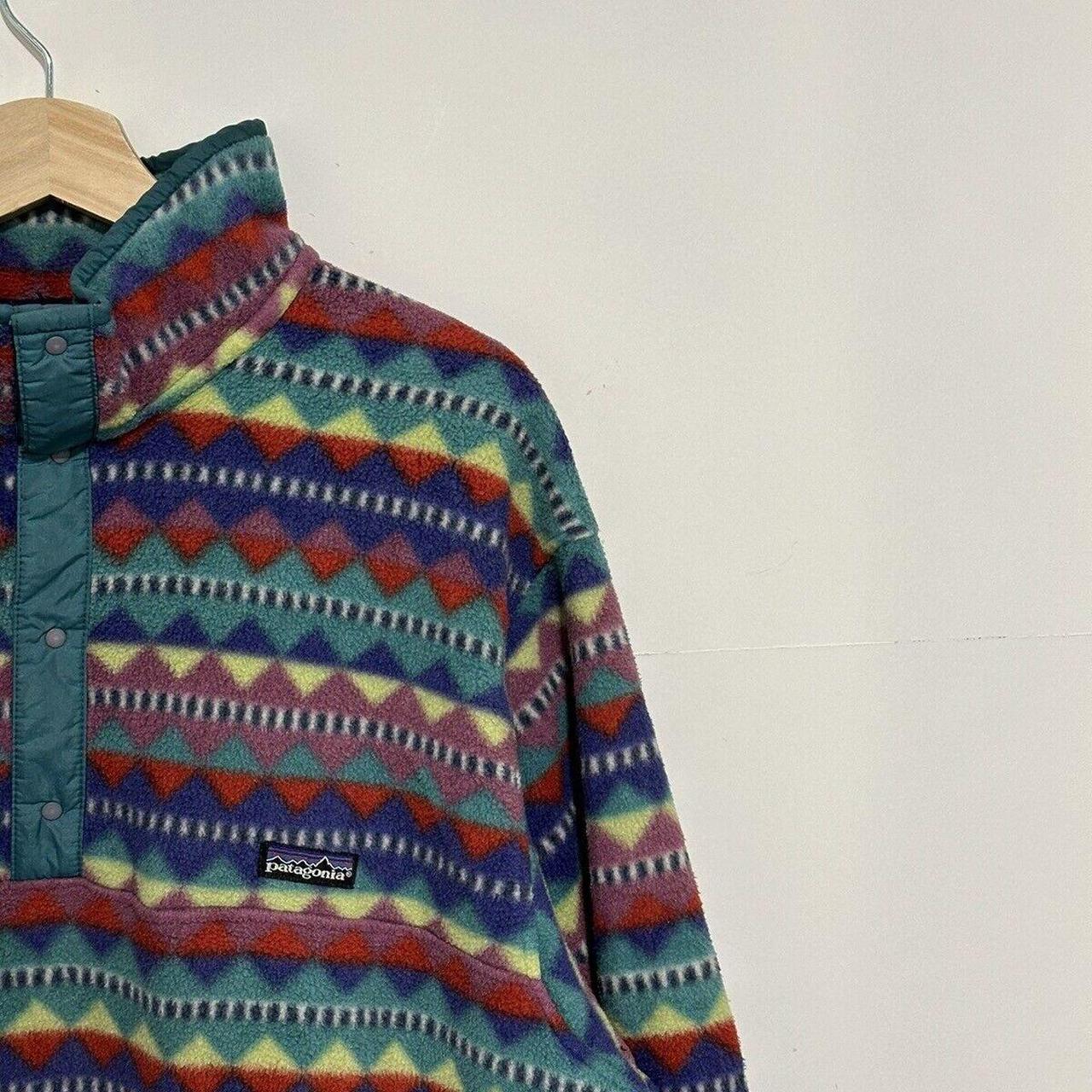 Patagonia Aztec Triangle T Snap Synchilla Fleece... - Depop