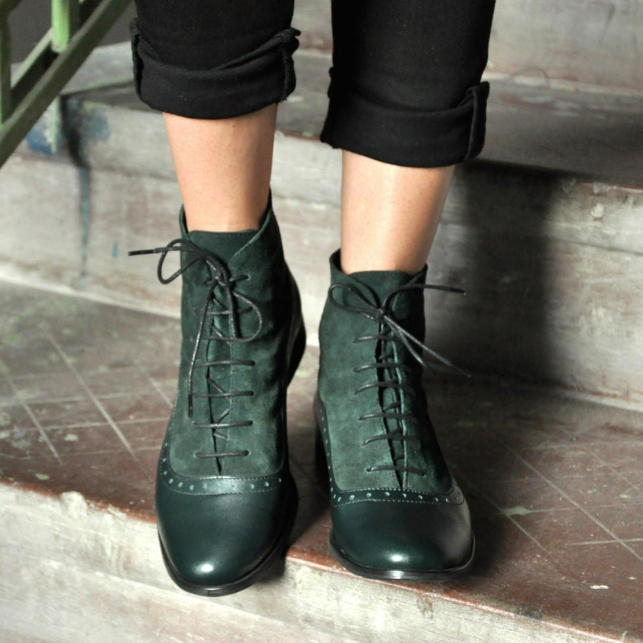 Armada - Womens Fall Boots, Lace-up Leather Boots,... - Depop