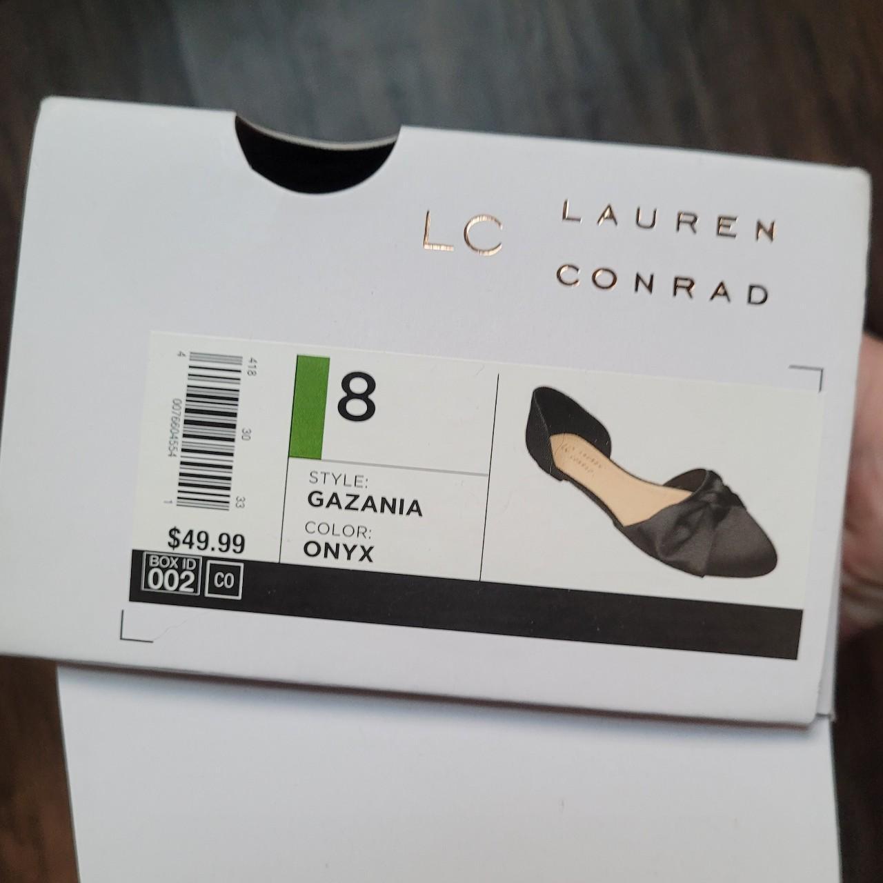 LC Lauren Conrad black satin bow flats size 8 - Depop