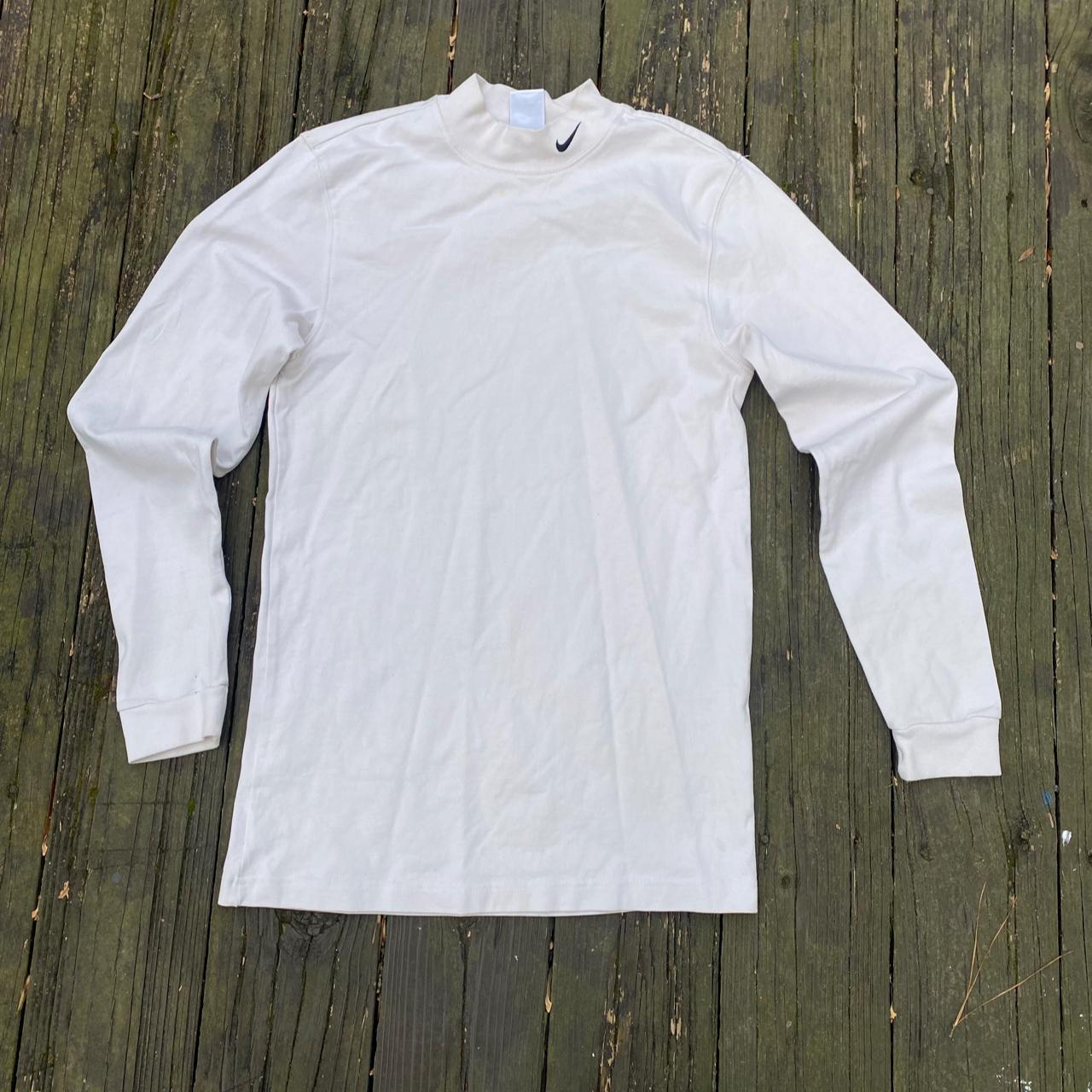 nike turtle neck worn once slim fit long fit - Depop