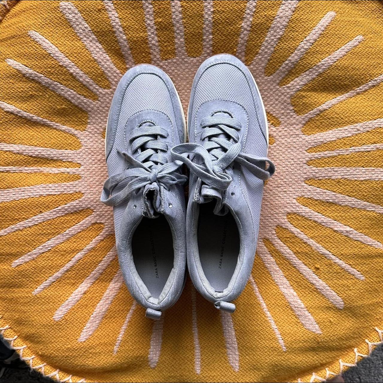 ZARA BASIC COLLECTION PLATFORM SNEAKERS SIZE : 41... - Depop