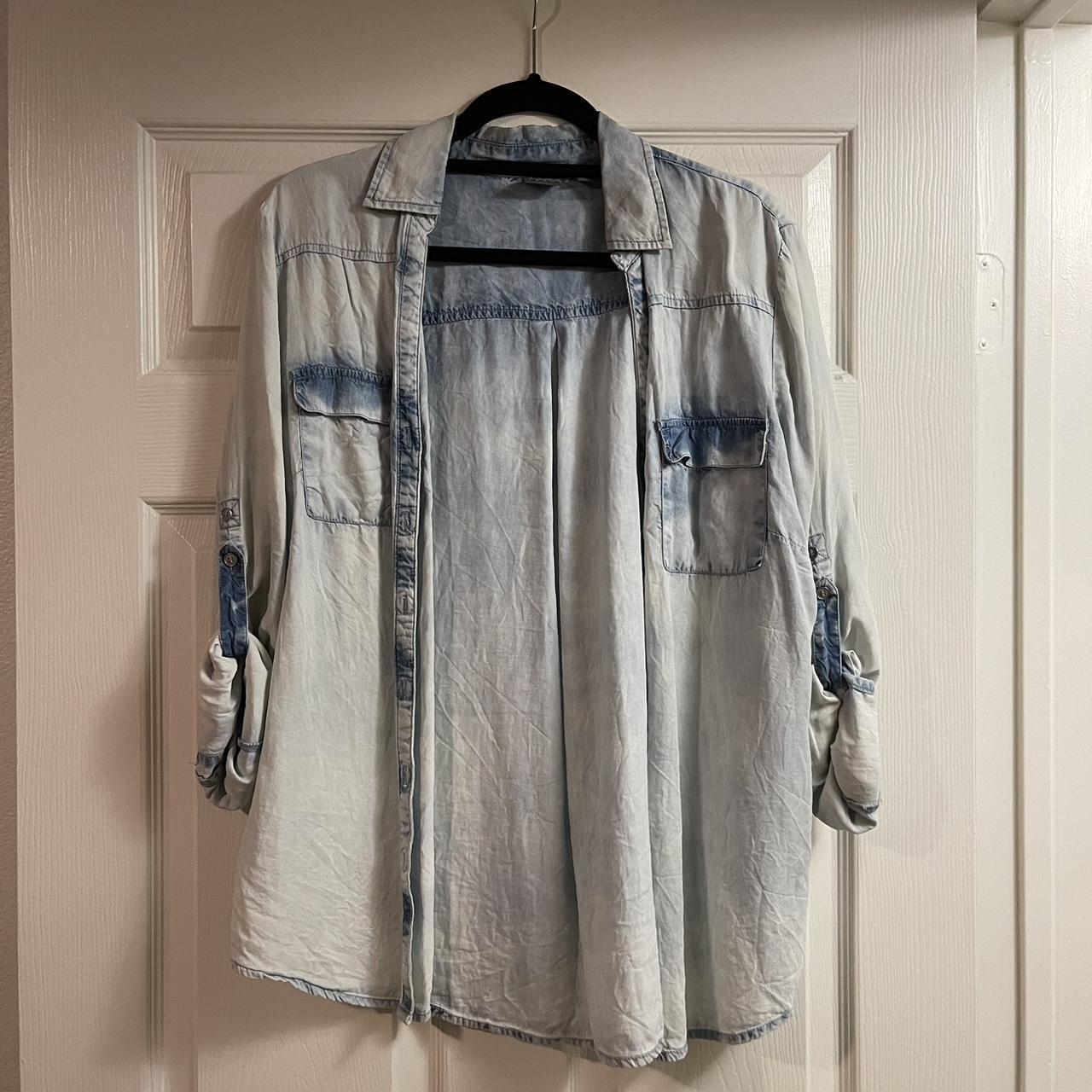 Soho Woman’s Blue Fannel Style Jacket Worn once... - Depop