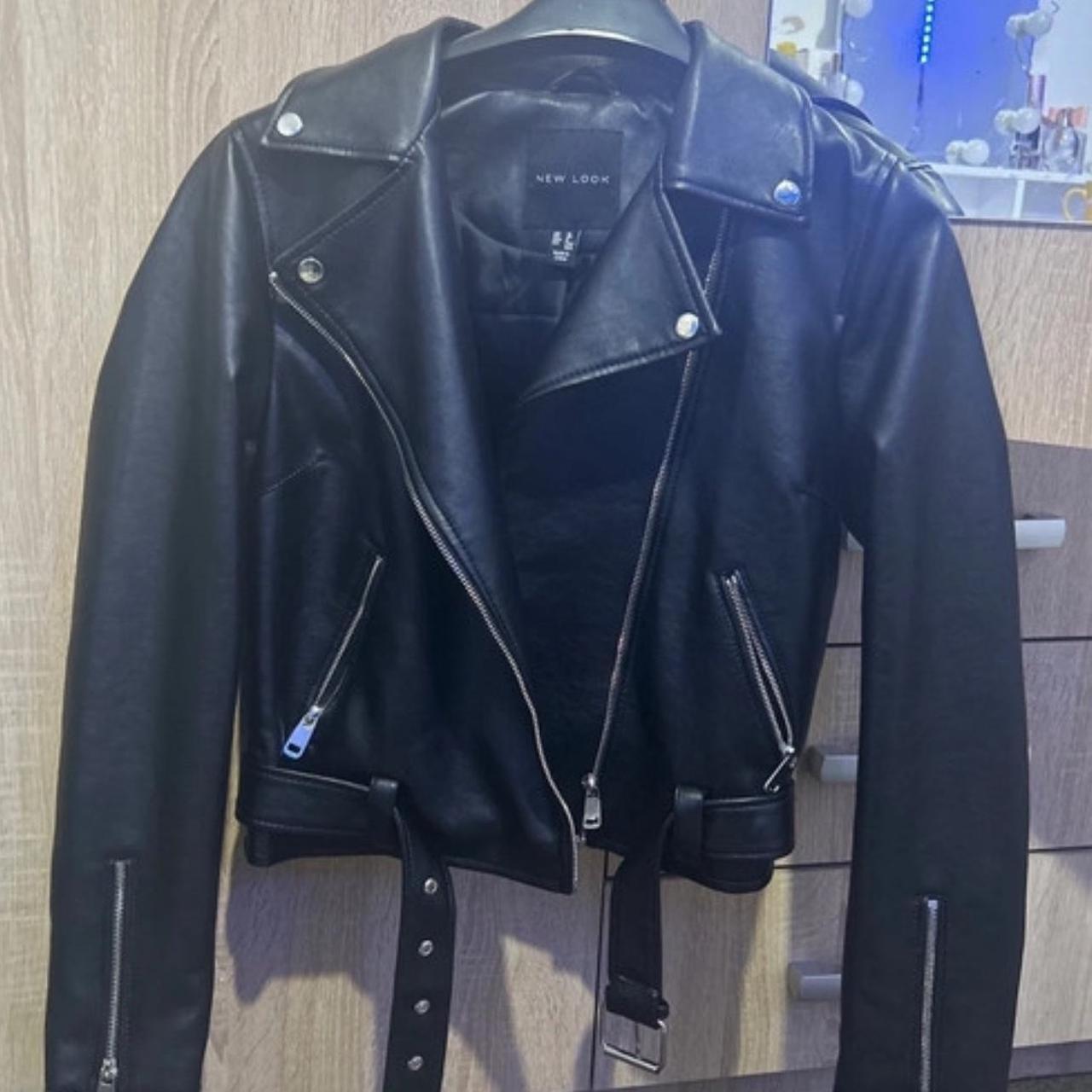 New Look Leather Jacket . Bought for £45. New... - Depop
