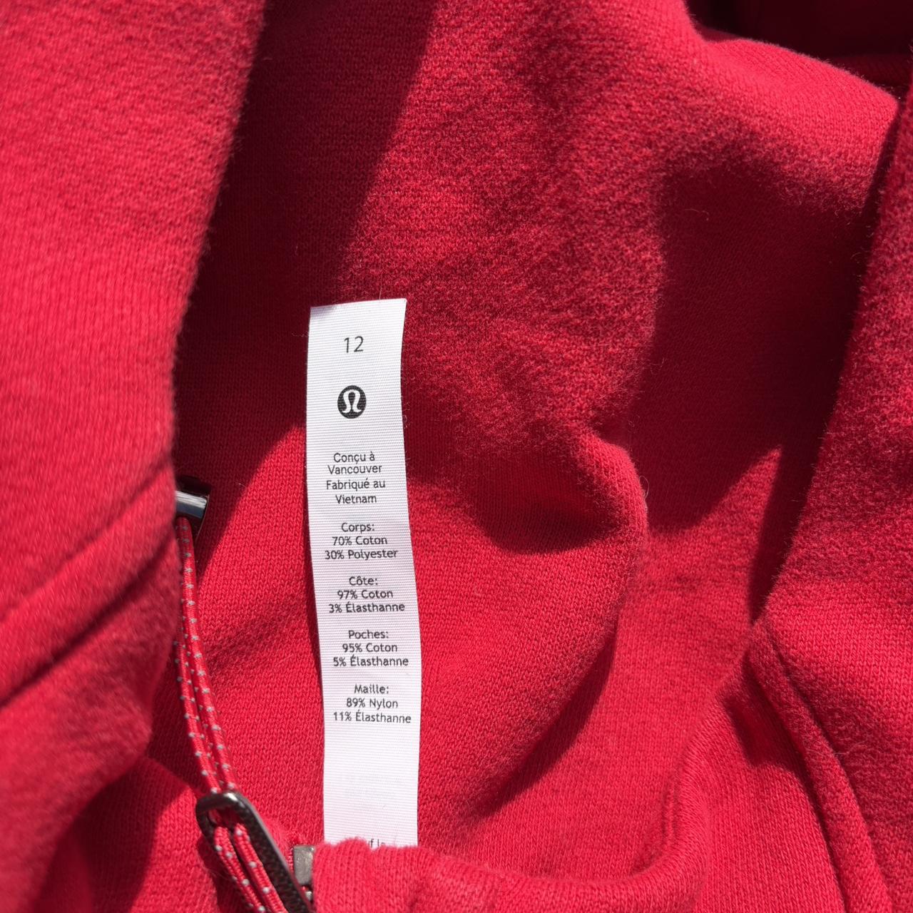 Cherry red Lululemon define scuba hooded... | Depop