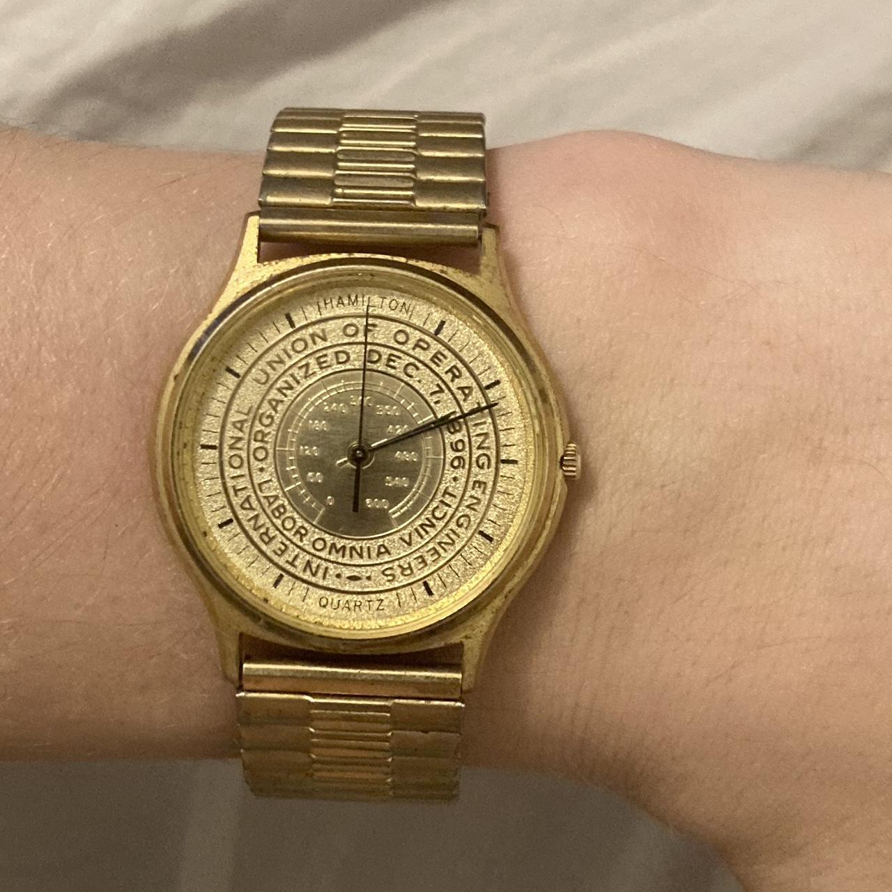 Vintage 1996 Hamilton Quartz WATCH International... - Depop