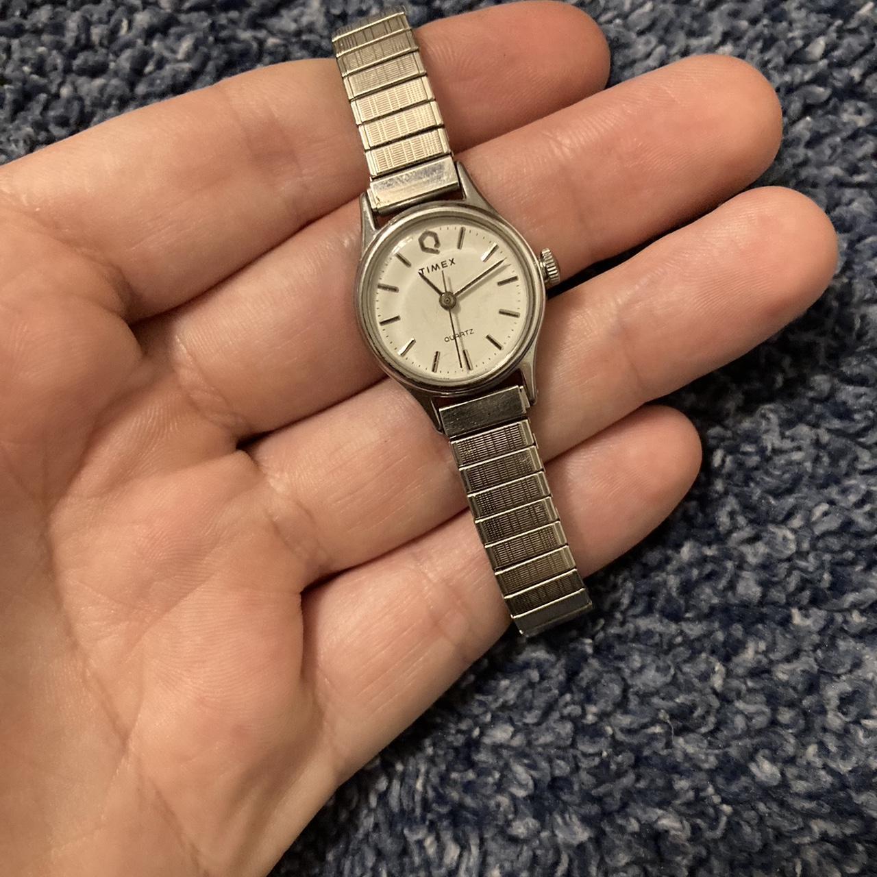 Woman’s vintage stainless steel quartz movement... - Depop