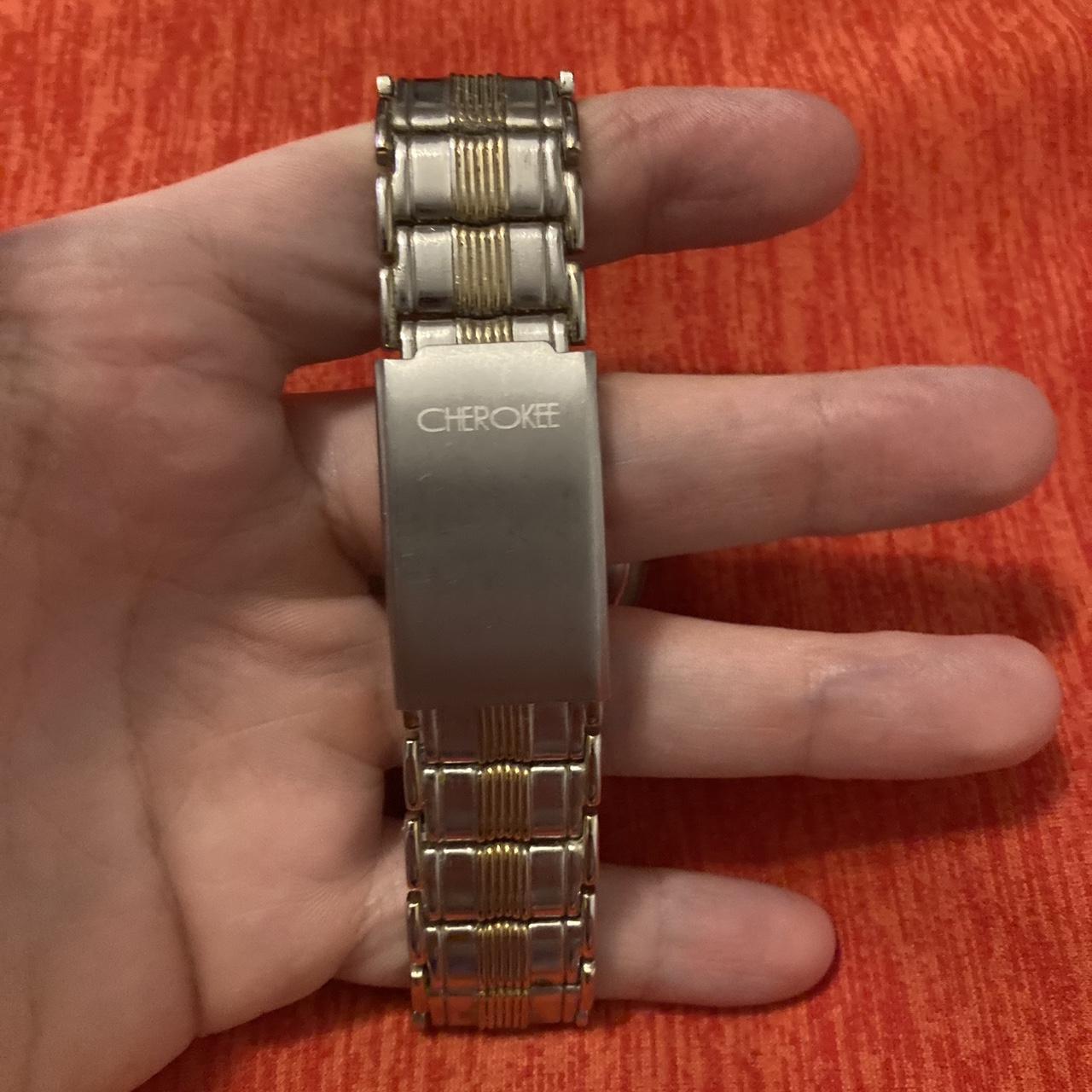 Men’s day date two tone quartz Japan movement 100 ft... - Depop