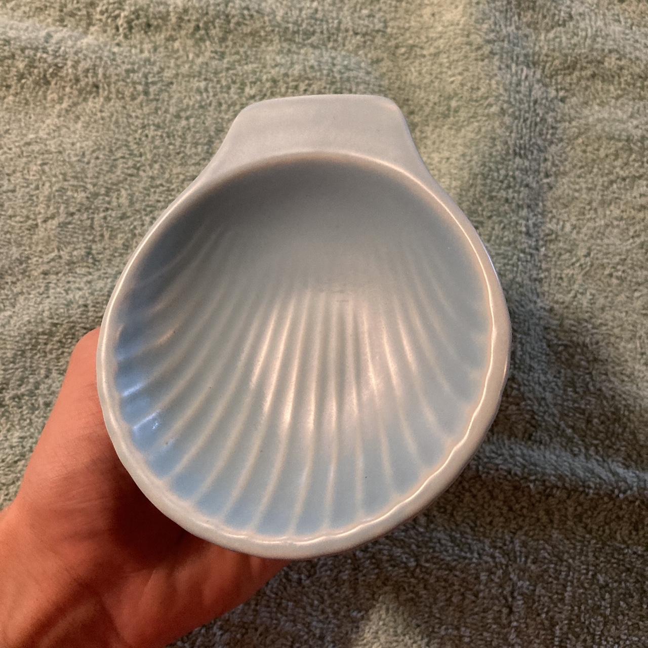 This is a Vintage blue ceramic made in ENGALND shell... - Depop