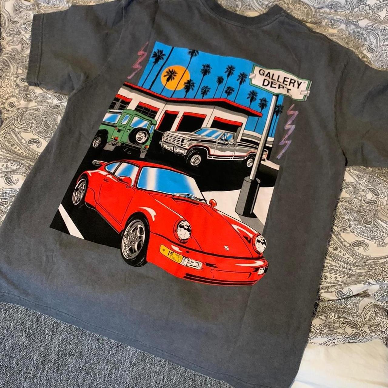 Gallery Dept. Drive Thru Boxy Fit Tee - Light Grey - Depop