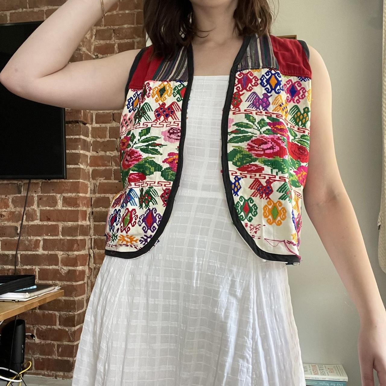 colorful 70’s vintage vest vest unbranded size xl - Depop