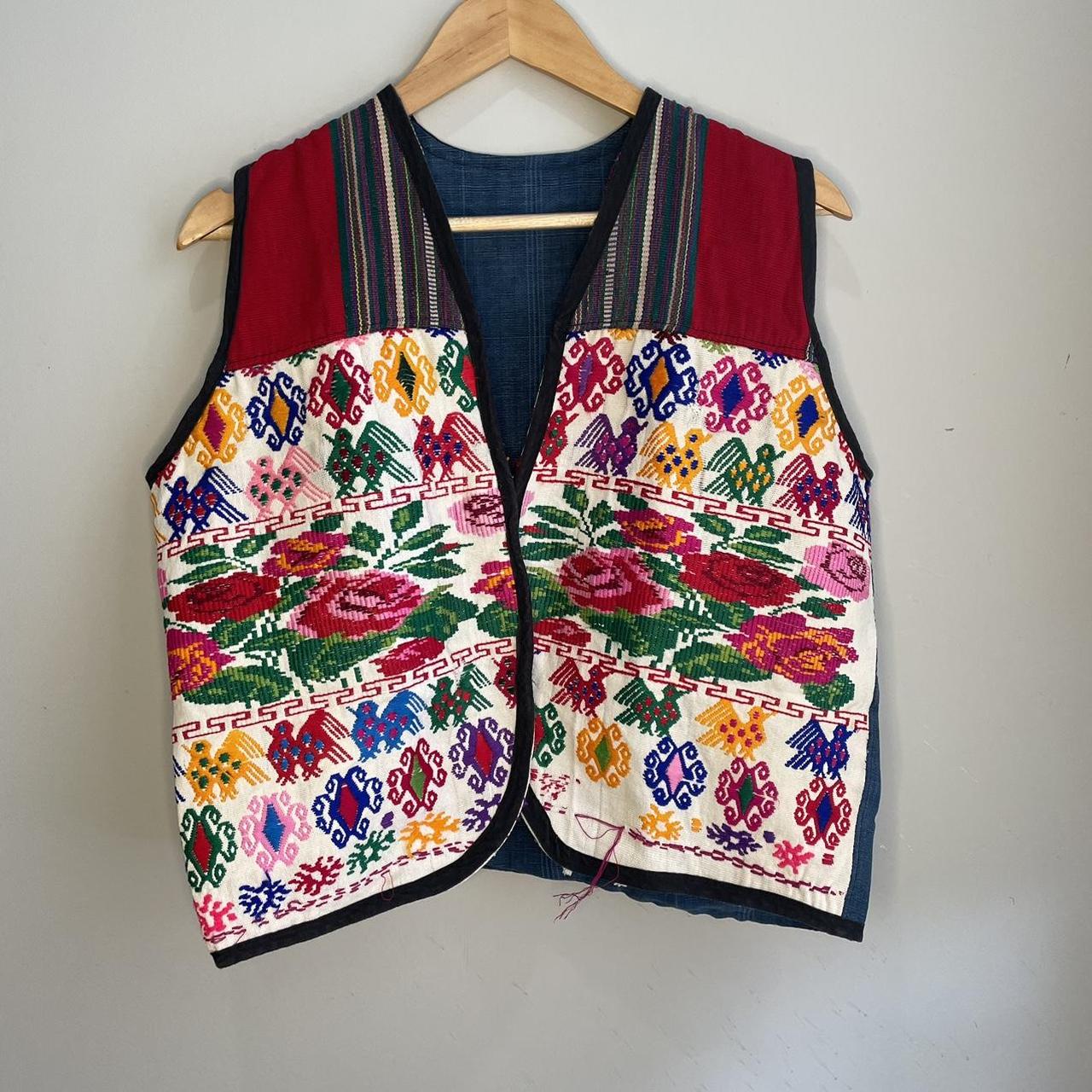 colorful 70’s vintage vest vest unbranded size xl - Depop